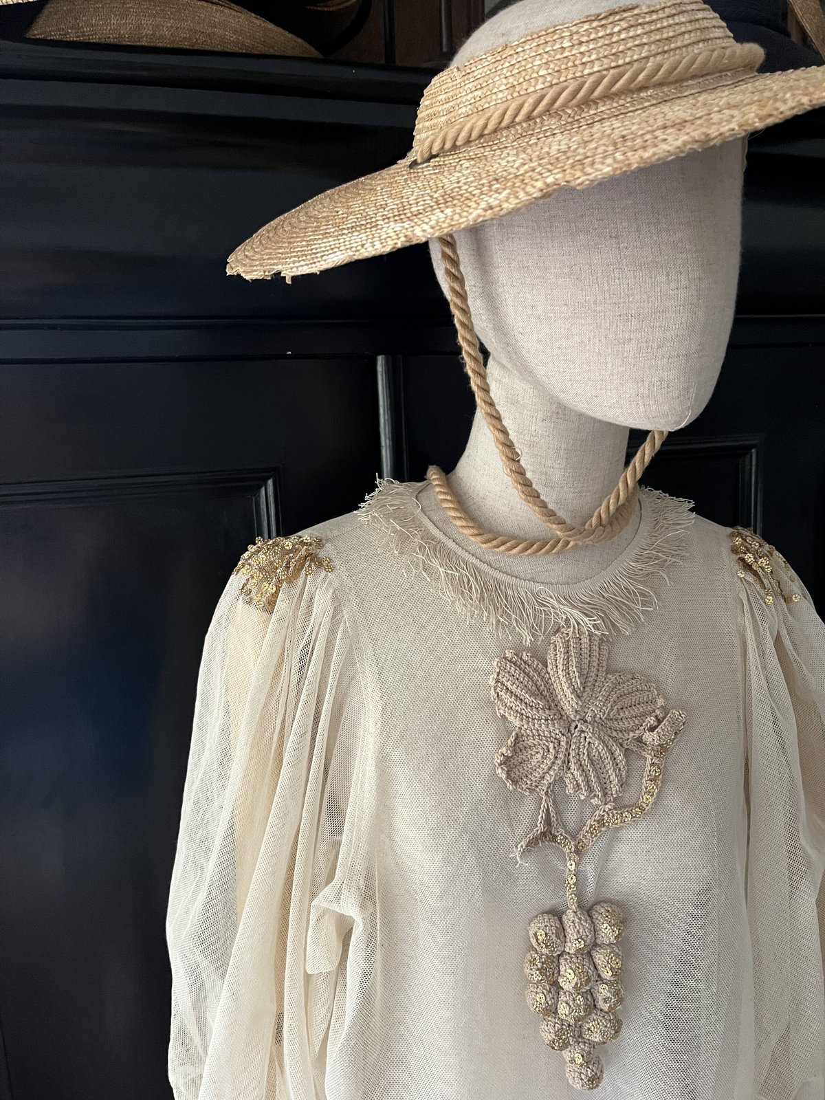 Cotton tulle blouse | Sugri Official Online Store