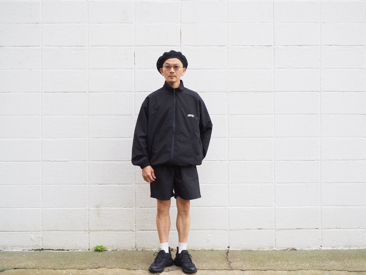 enough〈イナフ〉NYLON TRACK JACKET BLACK | e n o u g h enough〈イナフ〉NYLON TRACK JACKET BLACK | e n o u g h