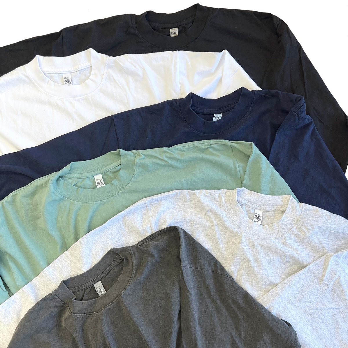 LOS ANGELES APPAREL 6.5oz Garment Dye Crew Neck...