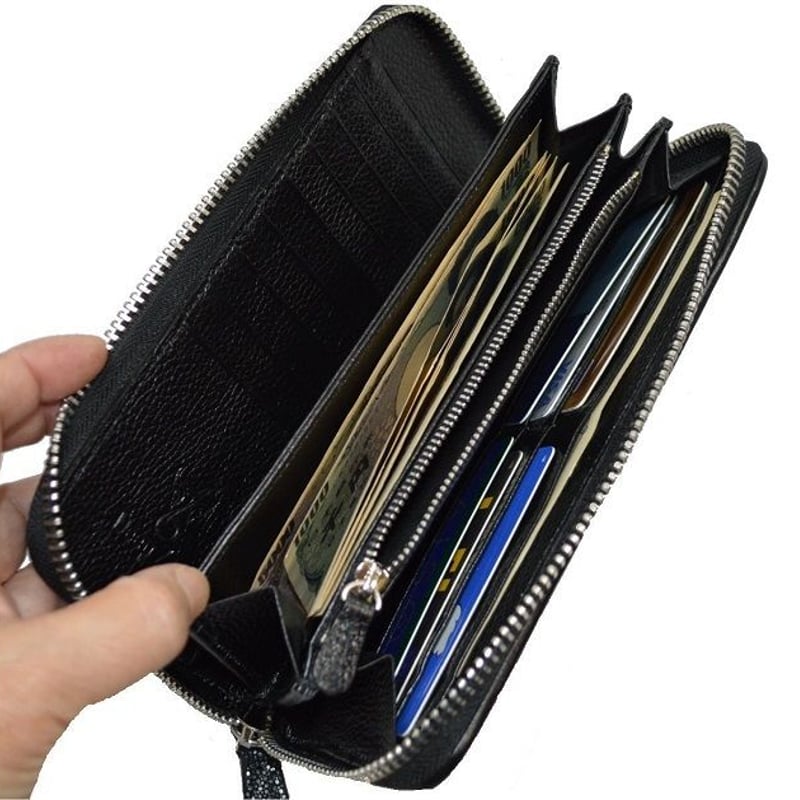財布 メンズ レディース 長財布 エイ革 ラウンドファスナー 財布 メンズ レディース 長財布 エイ革 ラウンドファスナー