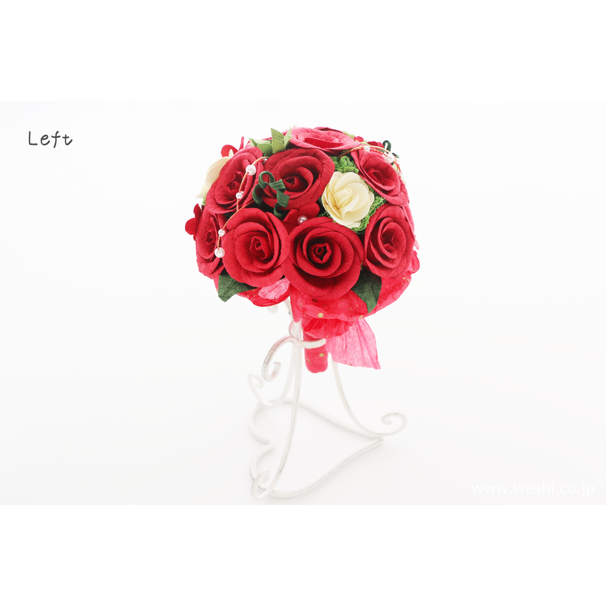 即日発送可】和紙ラウンドブーケ・赤(商品番号:bouquet-002r 即日発送可】和紙ラウンドブーケ・赤(商品番号:bouquet-002r