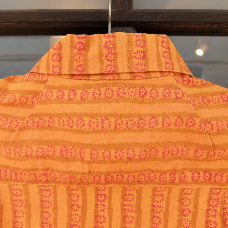 マリメッコ marimekko ヴィンテージ シャツワンピース(オレンジ マリメッコ marimekko ヴィンテージ シャツワンピース(オレンジ