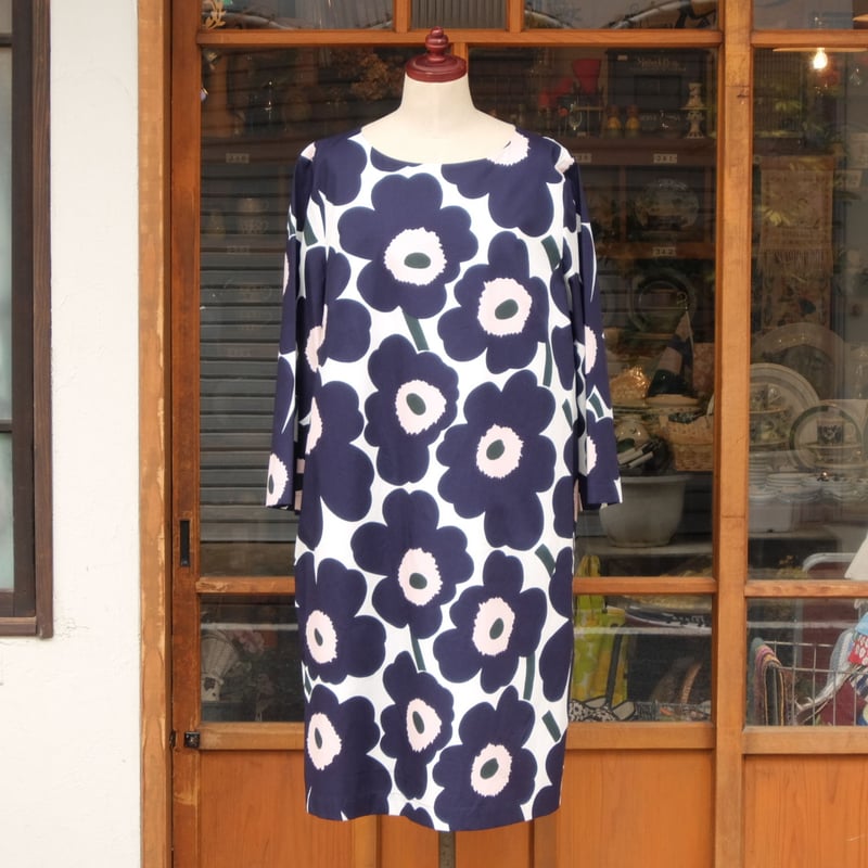 マリメッコ marimekko <Pieni Unikko>七分袖ワンピース 大きい マリメッコ marimekko <Pieni Unikko>七分袖ワンピース 大きい