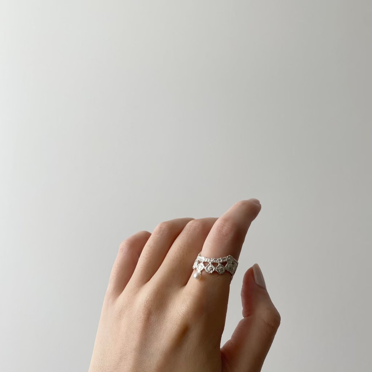lace dot ring (silver)---003 | flavour