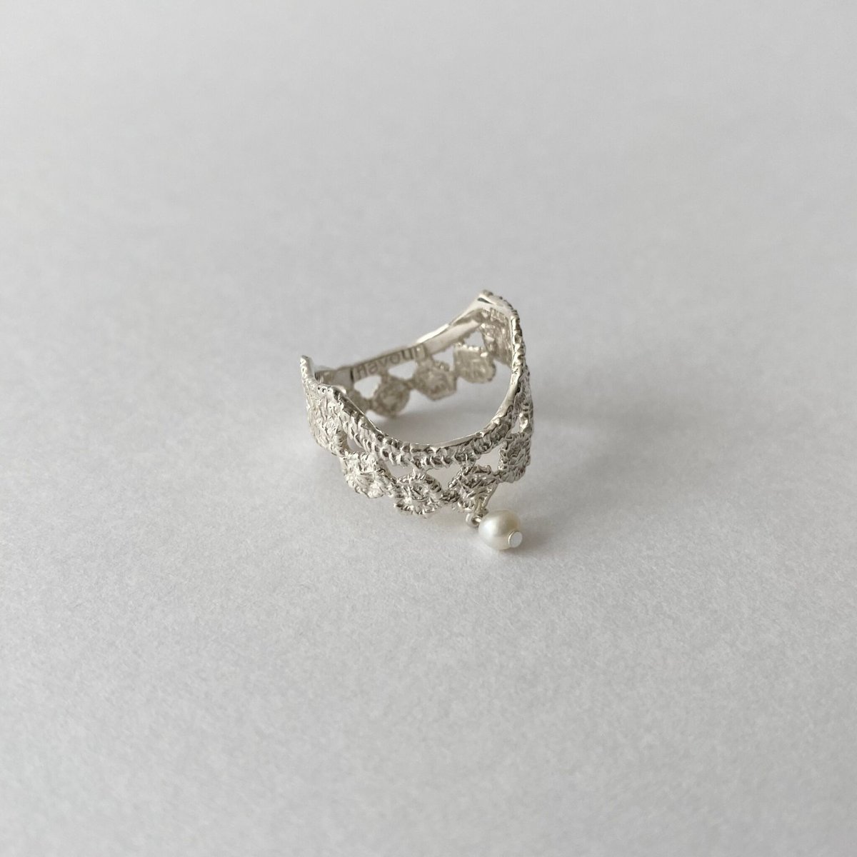 lace dot ring (silver)---003 | flavour