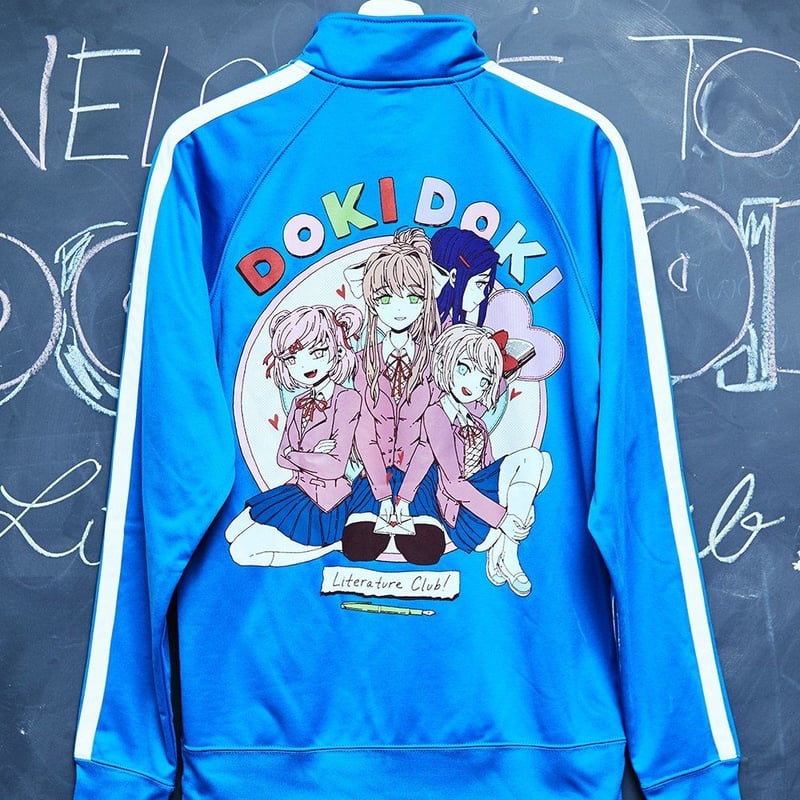 OMOCAT×DDLC】DOKI DOKI Blue Track Jacket | PARK OMOCAT×DDLC】DOKI DOKI Blue Track Jacket | PARK