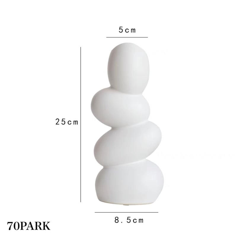 ユニークモチーフ ホワイト フラワーベース 花瓶 | 70PARK ユニークモチーフ ホワイト フラワーベース 花瓶 | 70PARK