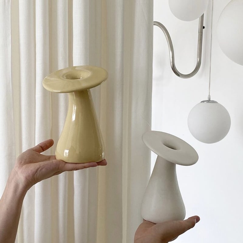 キノコ セラミック フラワーベース 花瓶 全2色 一輪挿し | 70PARK キノコ セラミック フラワーベース 花瓶 全2色 一輪挿し | 70PARK
