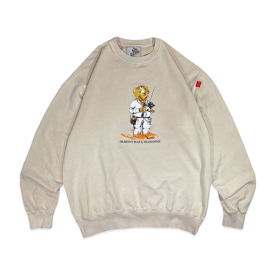 Dr.BROWN BEAR GARMENT-DYE CREWNECK SWEAT | head...