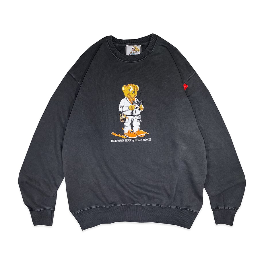 Dr.BROWN BEAR GARMENT-DYE CREWNECK SWEAT | head...
