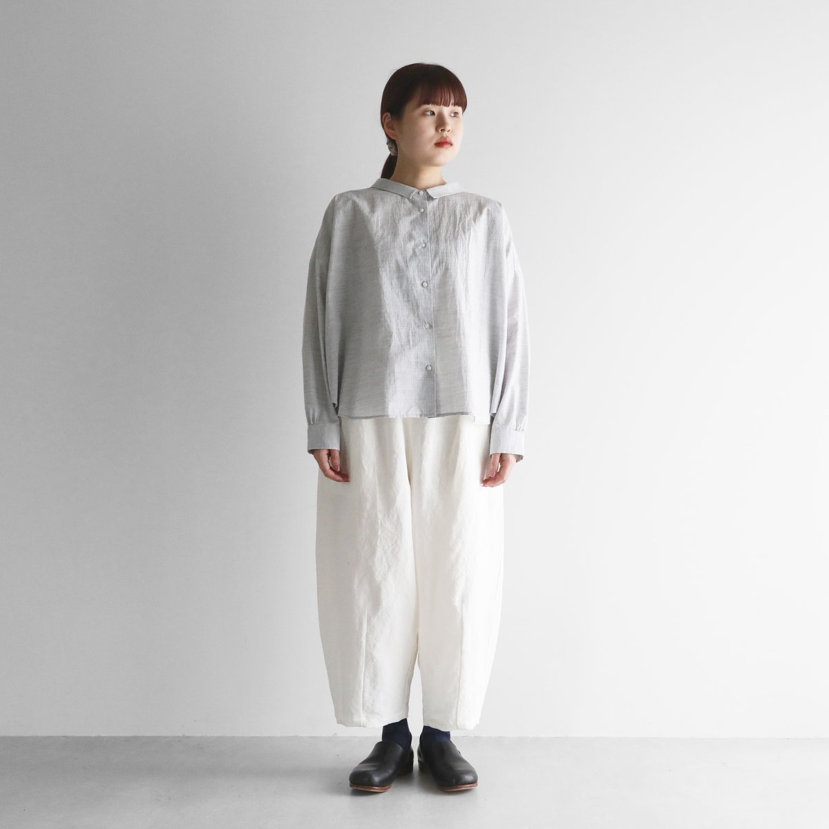 HUIS |バンブーリネンバルーンパンツ(白)【ユニセックス】506 HUIS |バンブーリネンバルーンパンツ(白)【ユニセックス】506