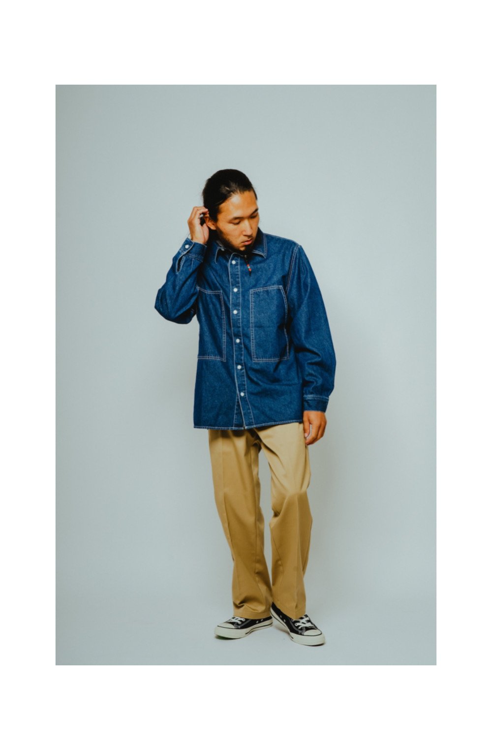 【BIG MIKE】Denim Utility Long Sleeve Shirt - 102...