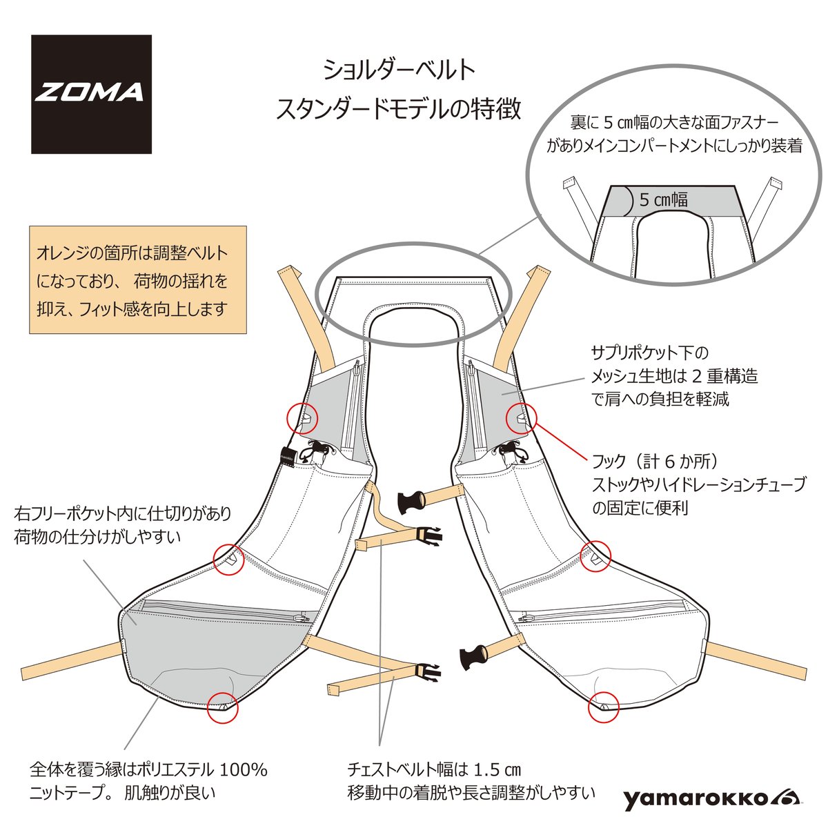 ZOMA SHOULDER BELT スタンダードモデル | yamarokko