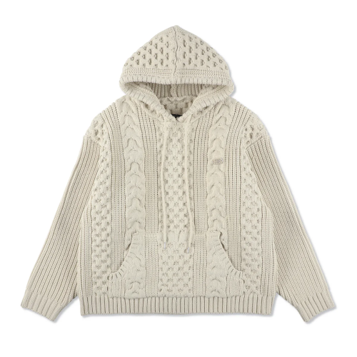 WIND AND SEA / Cable Knit Hooded Sweater | KNOW...