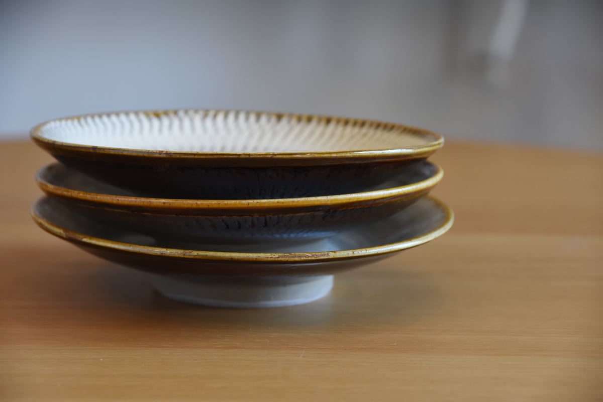 小鹿田焼(坂本庸一窯) 6寸皿 Onta ware Onta-yaki Japanese po 小鹿田焼(坂本庸一窯) 6寸皿 Onta ware Onta-yaki Japanese po
