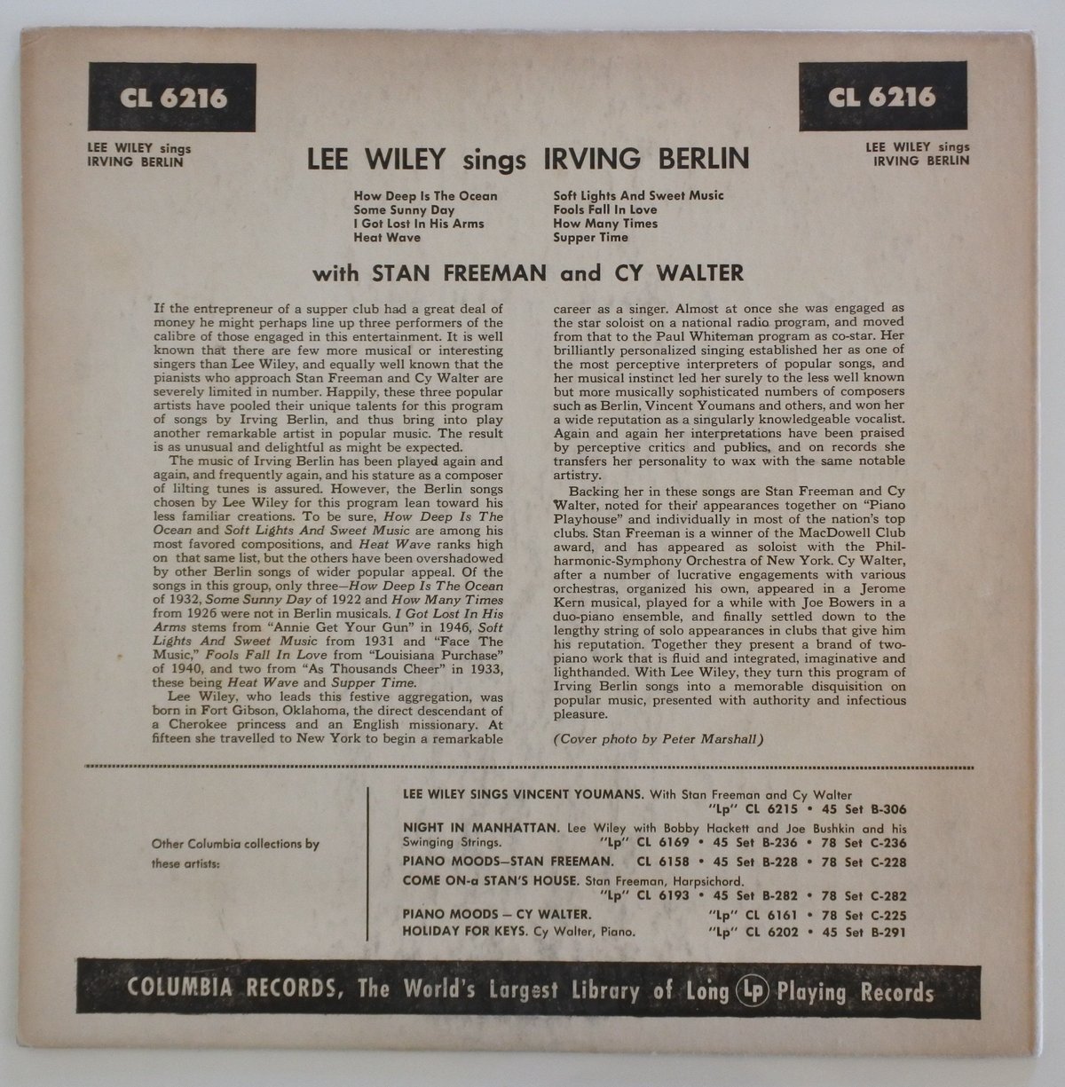 【LP+EPセット 】Lee Wiley ‎– Lee Wiley Sings Irving ...