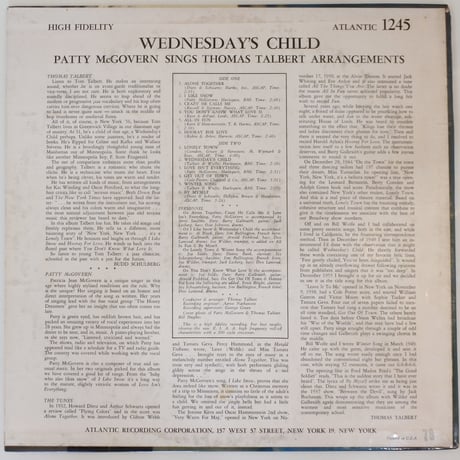 Patty McGovern, Thomas Talbert ‎– Wednesday's...