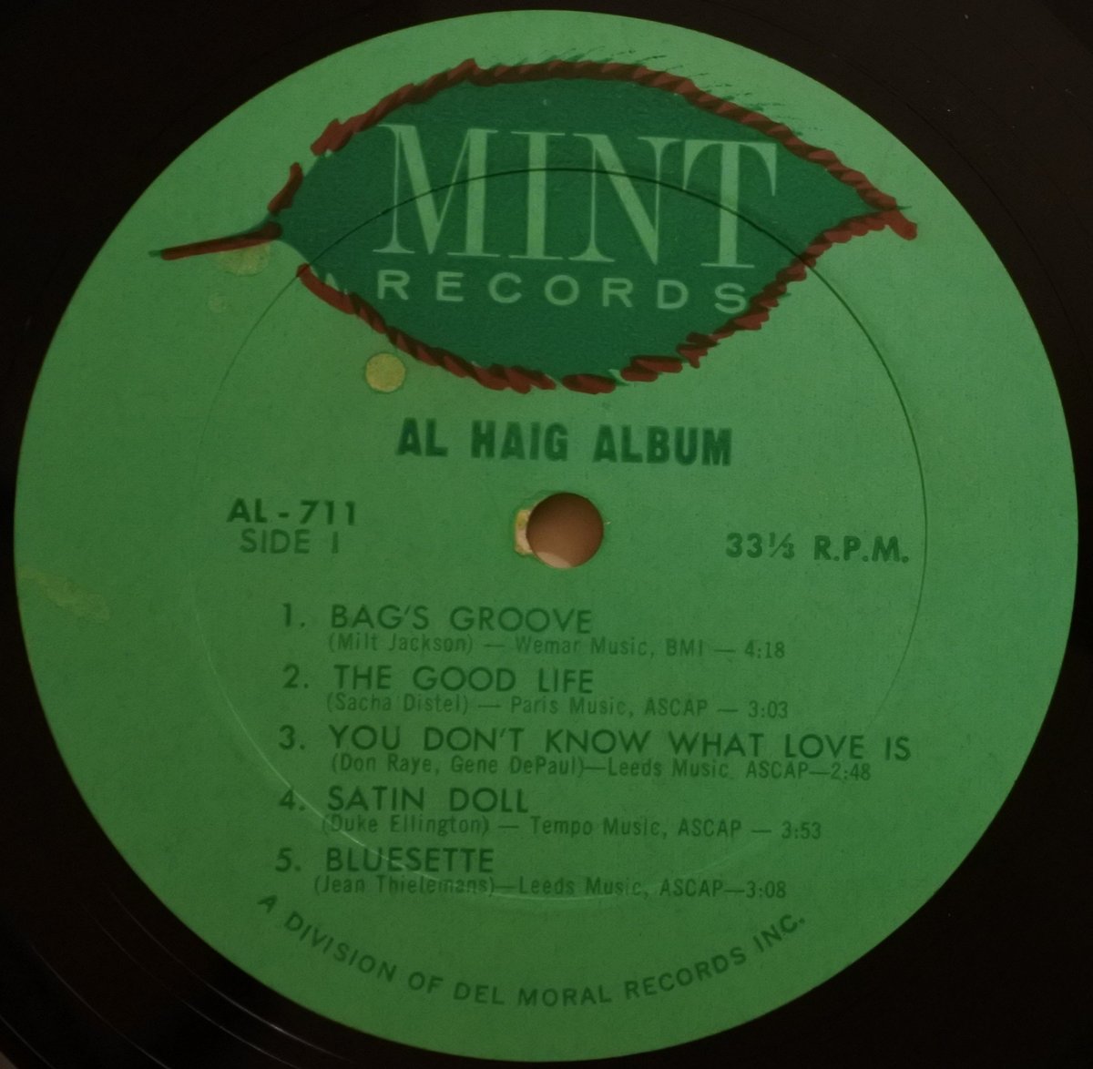 Al Haig ‎– Today!（Mint Records ‎– AL 711）mono ...