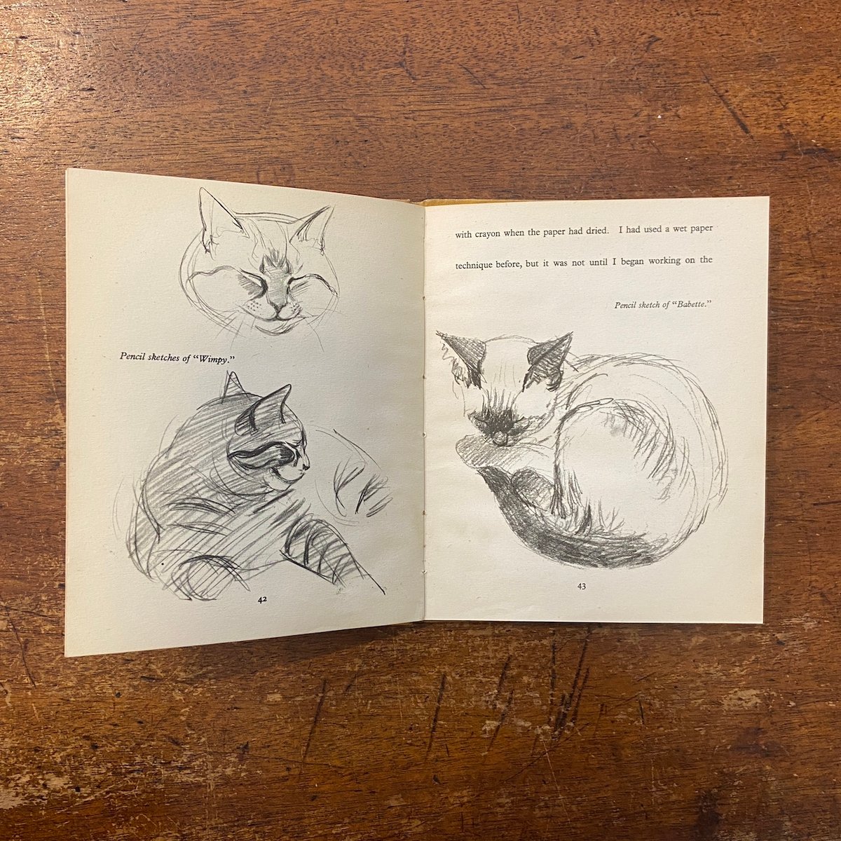 「DRAWING A CAT（1942年）」Clare Turlay Newberry（クレア...