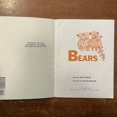 「BEARS」Ruth Krauss（ルース・クラウス） Phyllis Rowand | F...