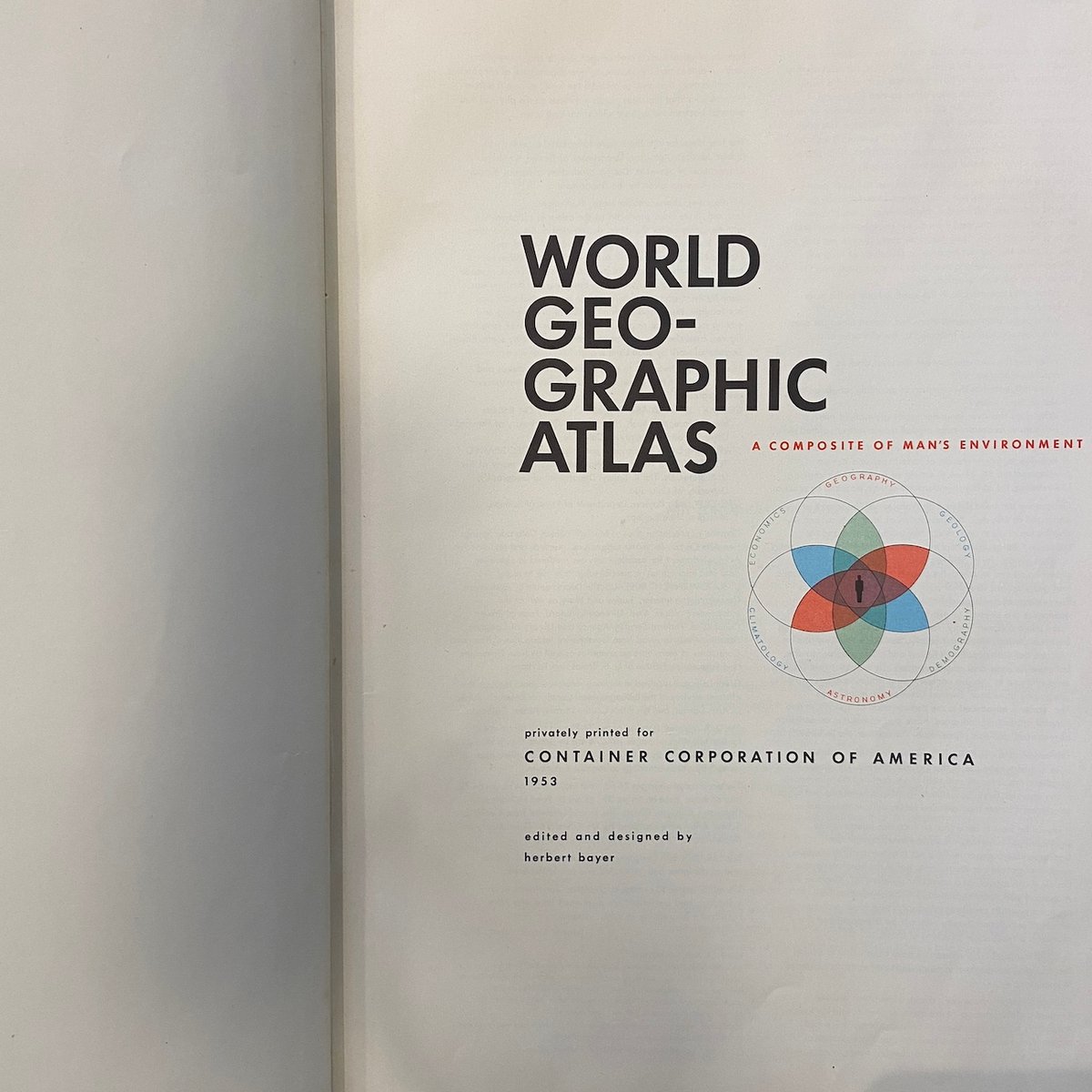 「WORLD GEOGRAPHIC ATLAS」Herbert Bayer（ヘルベルト・バイヤ...