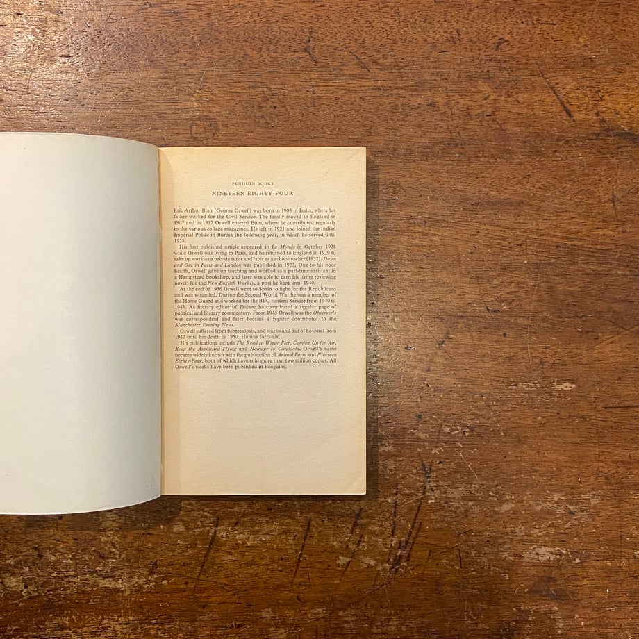 「Nineteen Eighty-Four（1984）」George Orwell（ジョージ・...