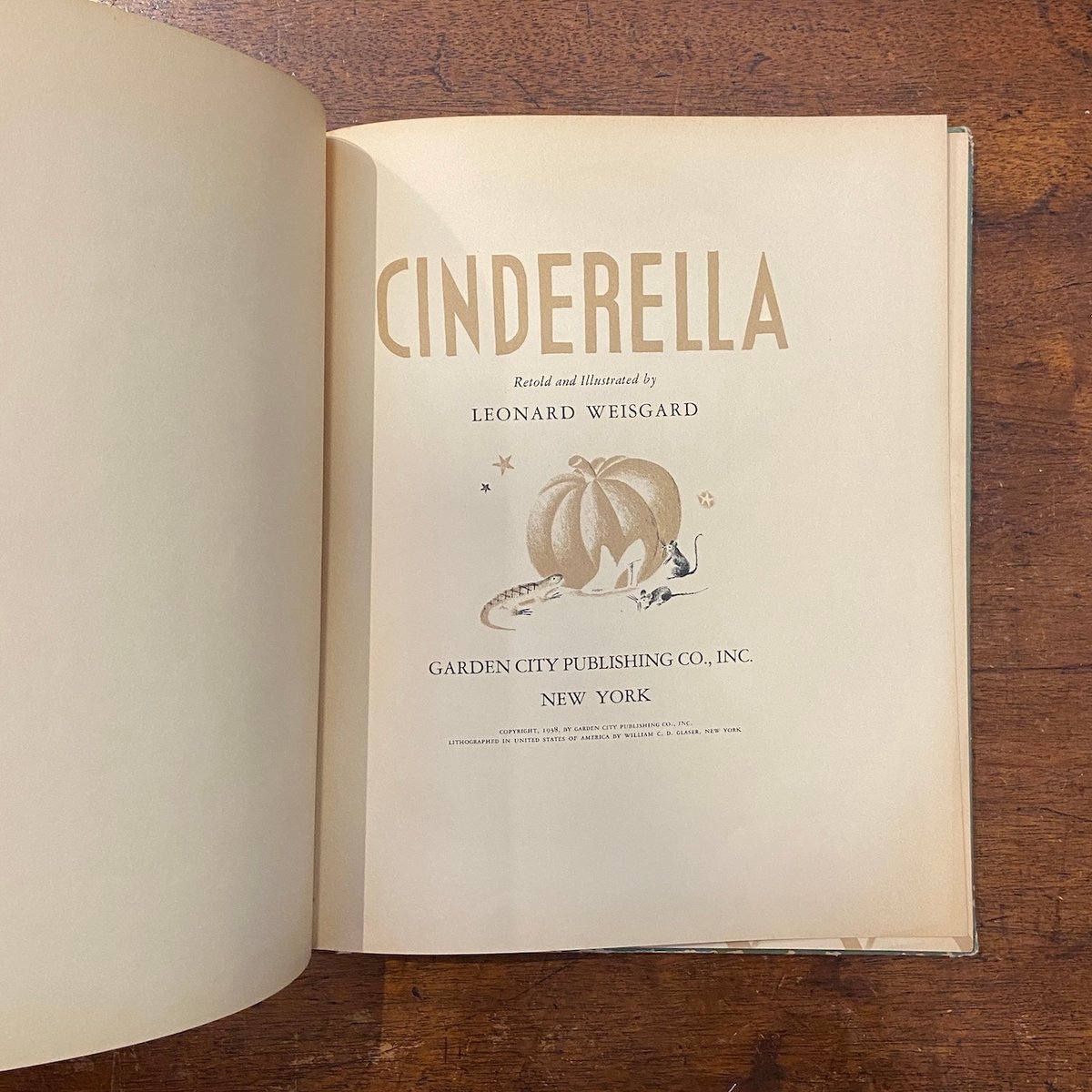 「CINDERELLA（1939年）」Leonard Weisgard（レナード・ワイスガード...