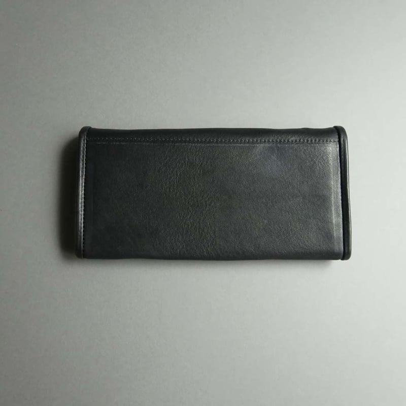 stitch long wallet (black) | yammart stitch long wallet (black) | yammart