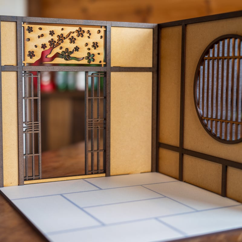 1/10スケールドールハウス和室引き戸と丸窓 | kkcompany 1/10スケールドールハウス和室引き戸と丸窓 | kkcompany