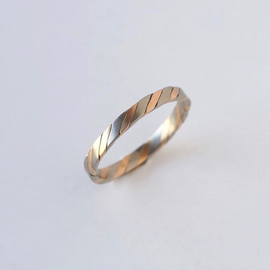 Half herringbone ring with twisted / ハーフ ヘリンボーン...