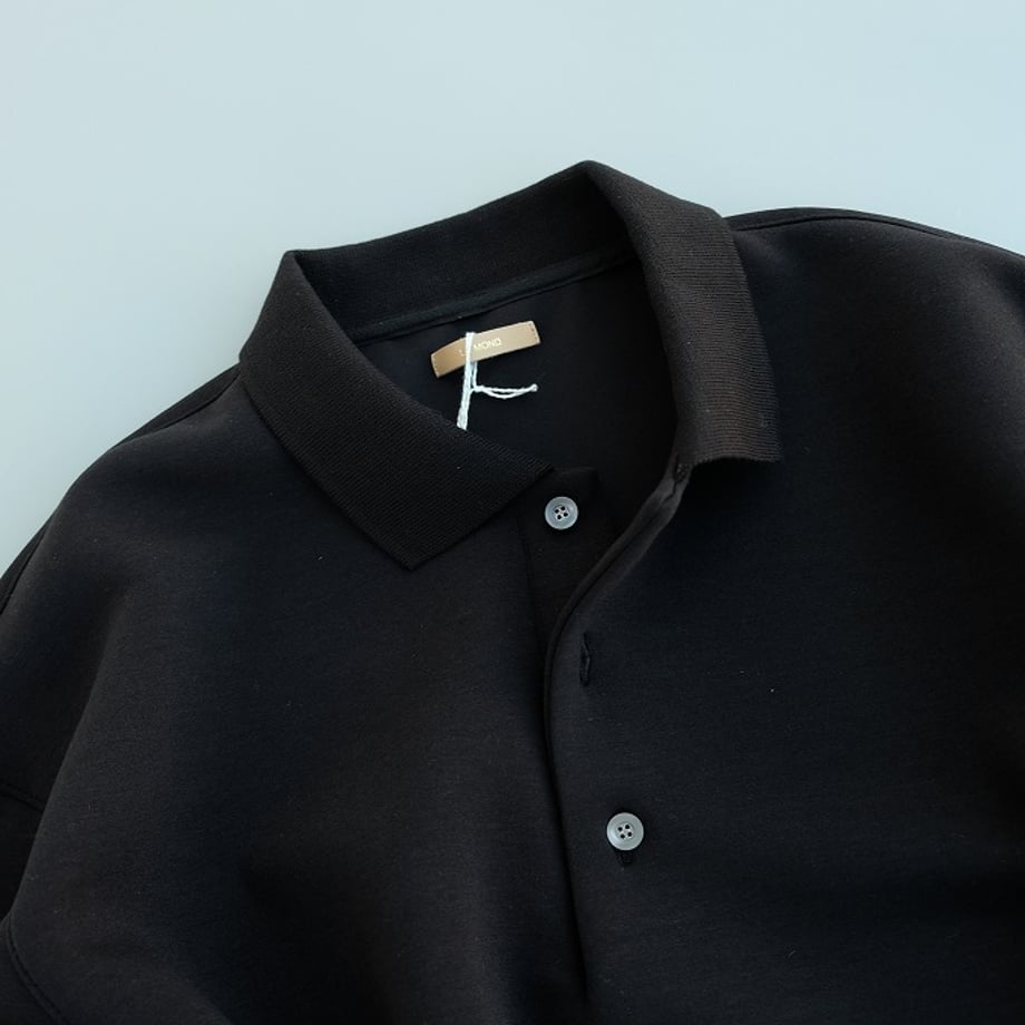 LAMOND(ラモンド」) DOUBLE AIR KNIT POLO SHIRTS B...