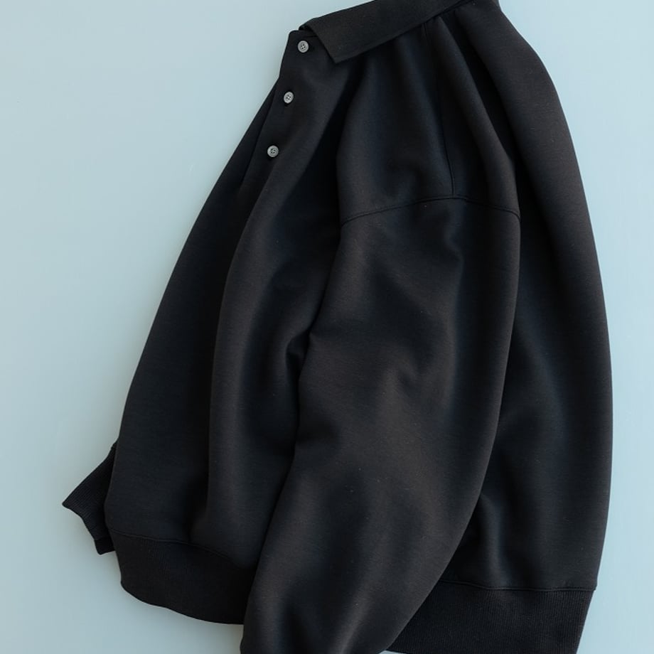 LAMOND(ラモンド」) DOUBLE AIR KNIT POLO SHIRTS B...