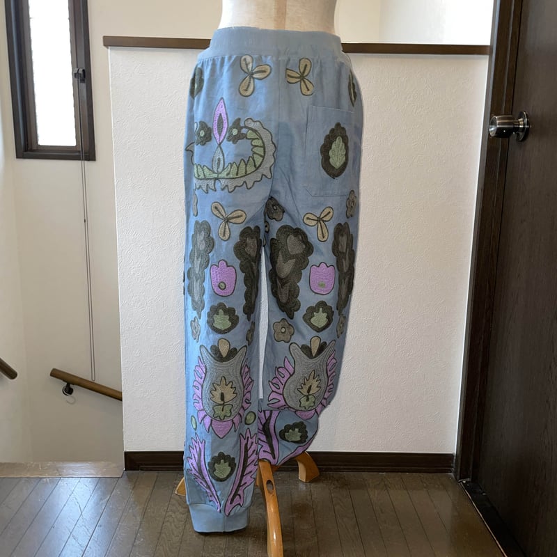 綿 キャンバス スザニ刺繍 パンツ #2316103 | anotherbazaar 綿 キャンバス スザニ刺繍 パンツ #2316103 | anotherbazaar