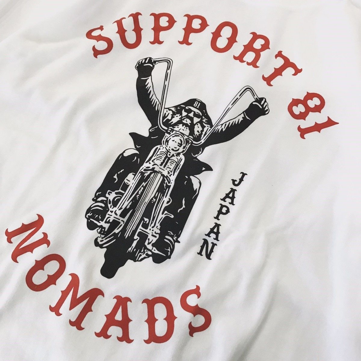SUPPORT 81 Old Biker Tee - WHITE | 81 SUPPORT JP