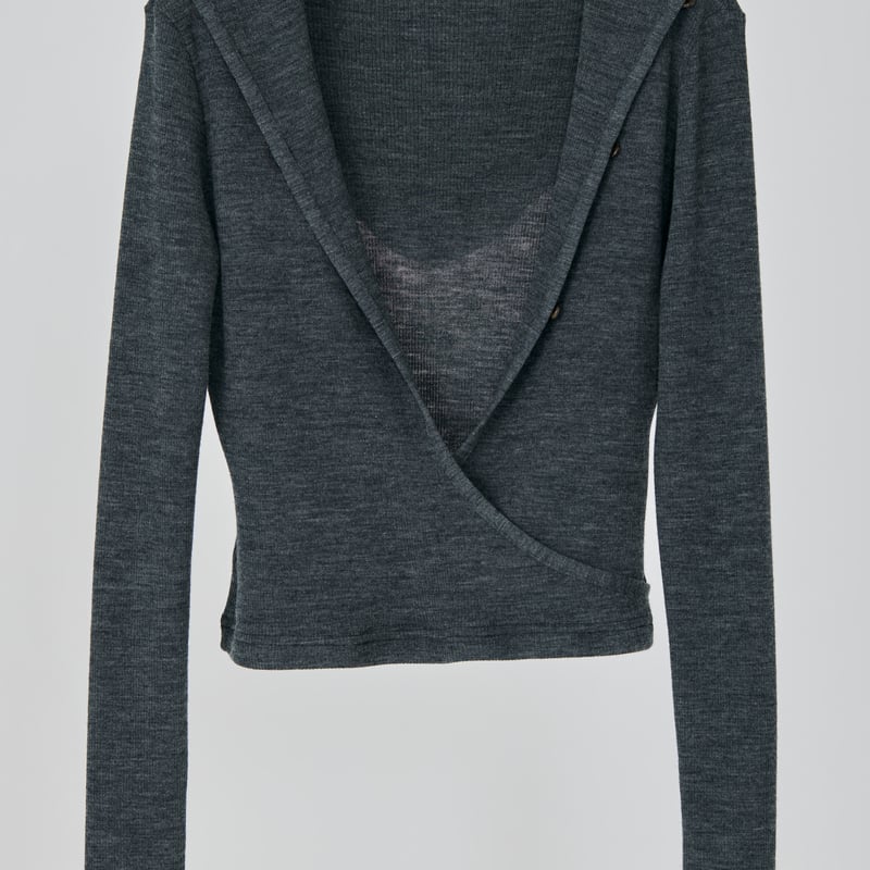 Hoodie tops / gray / 242ZOE-CU03 | ZOE Hoodie tops / gray / 242ZOE-CU03 | ZOE