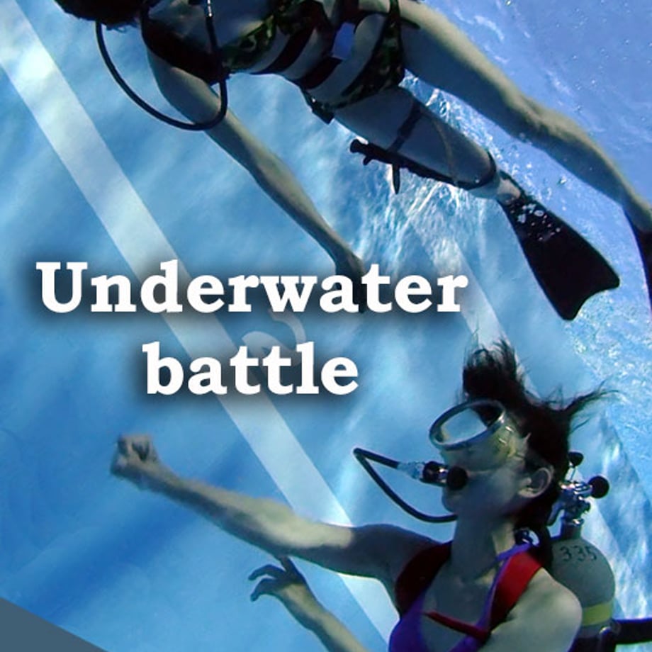 underwater battle | antiqu-scuba shopping