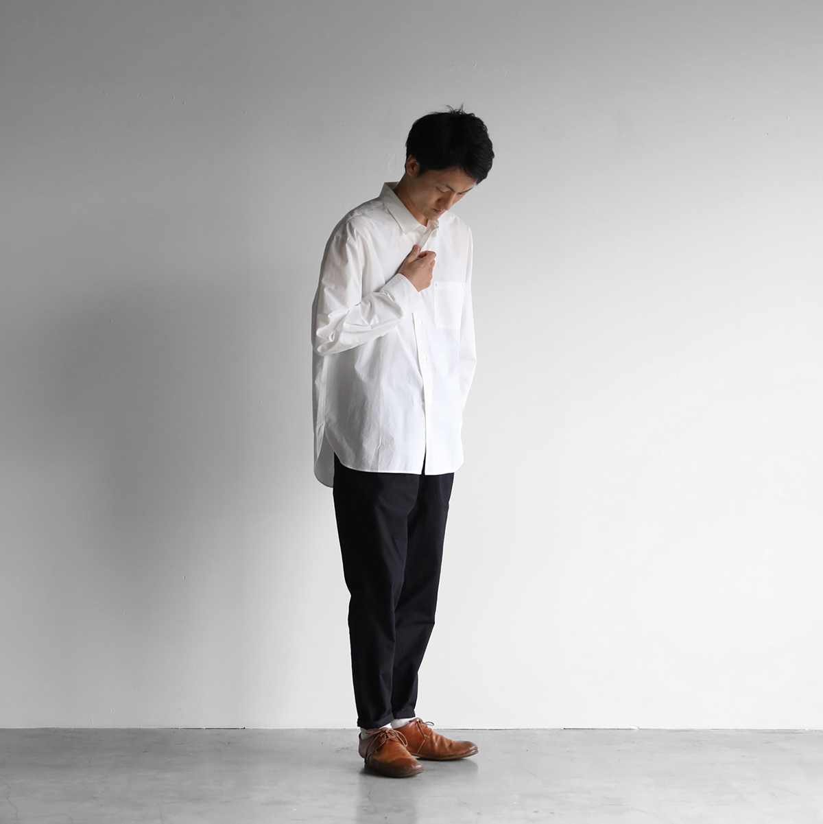 オーガニックコットンビッグシャツ（白）【ユニセックス】011 | HUIS onlinestore