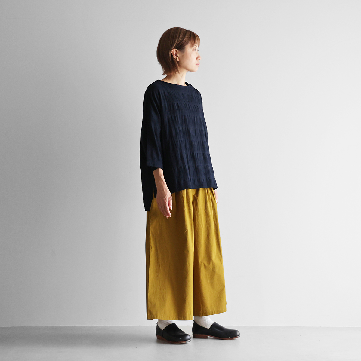 オーガニックコットンスカートパンツ（ピクルス）【ユニセックス】505 | HUIS onlin...