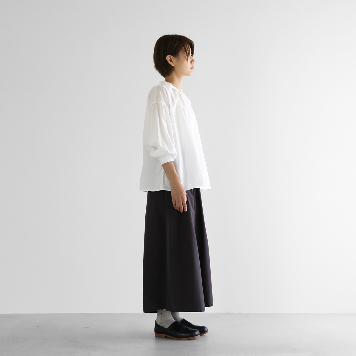 やわらかコットンスカートパンツ（ダークグレー）【ユニセックス】505 | HUIS onlin...