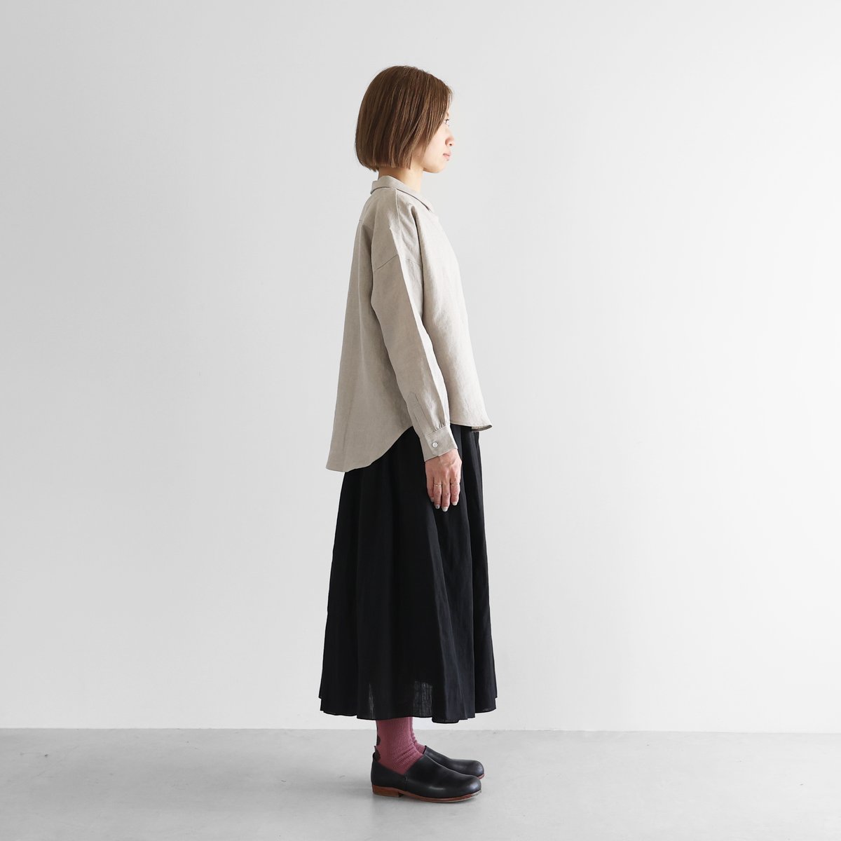 オールドレピアリネンワイドブラウス（きなり）【レディス】U102 | HUIS onlines...