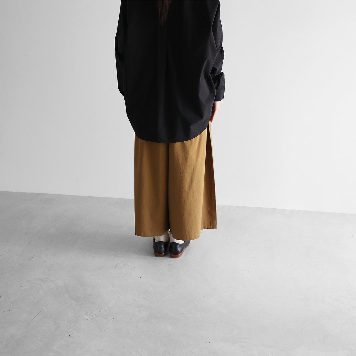 オーガニックコットンスカートパンツ（ブラウン）【ユニセックス】505 | HUIS onlin...