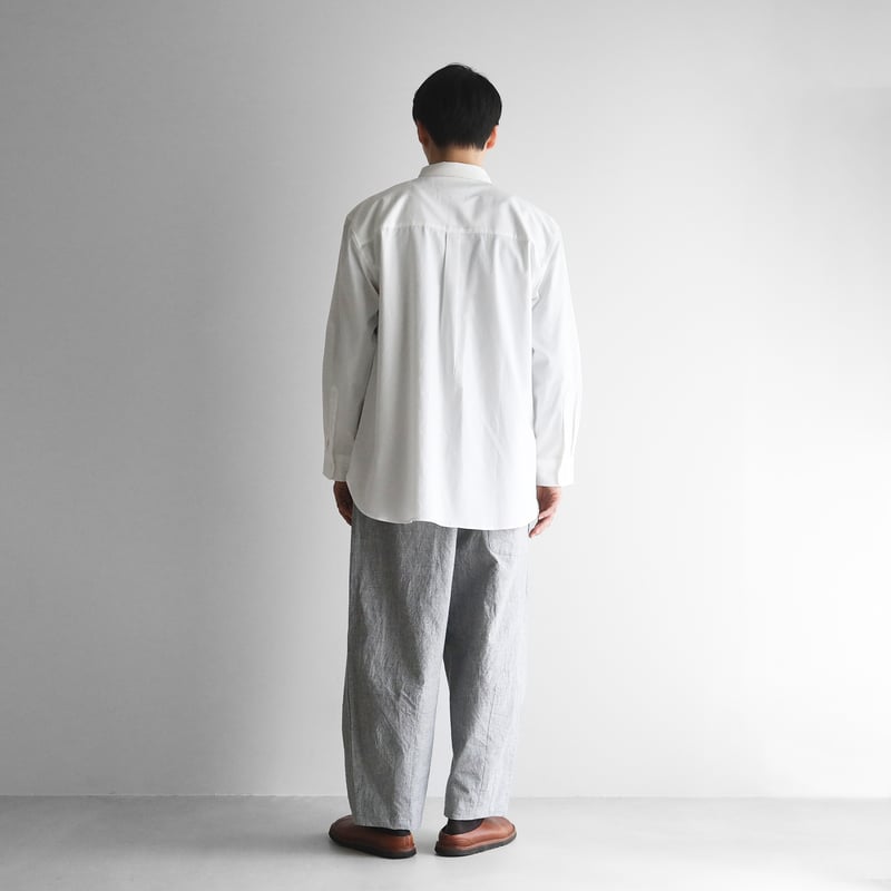 綿麻(コットンリネン)バフクロスバルーンパンツロング(グレー 綿麻(コットンリネン)バフクロスバルーンパンツロング(グレー