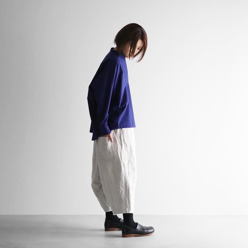 バンブーリネンサルエルバルーンパンツ(グレージュ)【ユニ バンブーリネンサルエルバルーンパンツ(グレージュ)【ユニ