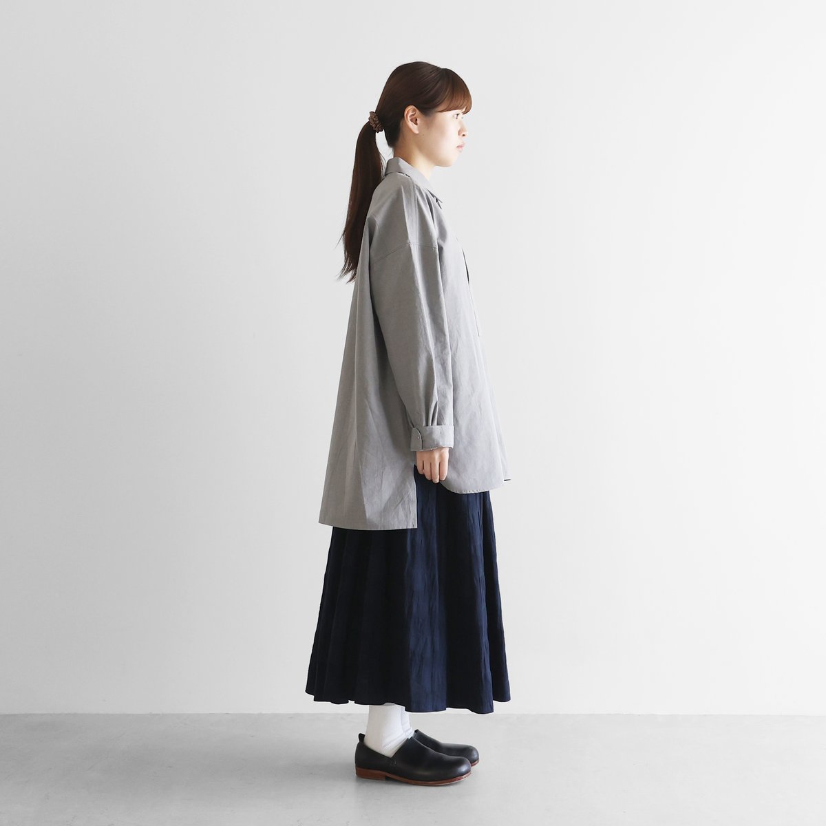 ギザコットンヘンプオーバーシャツ（ライトグレー）【ユニセックス】018 | HUIS onli...