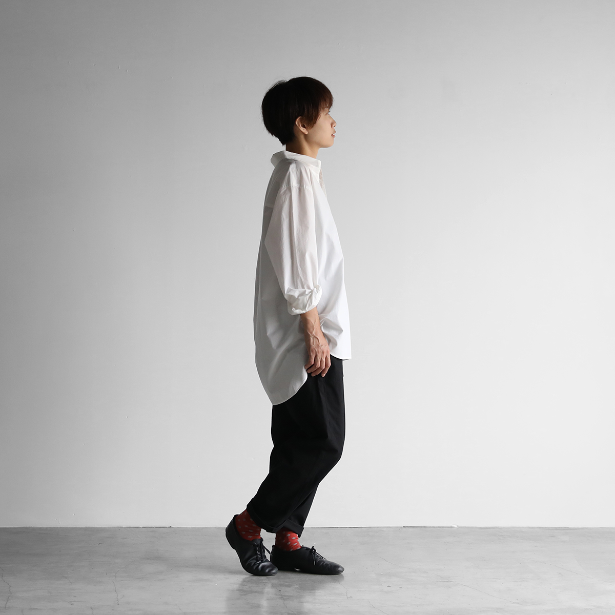 オーガニックコットンビッグシャツ（白）【ユニセックス】011 | HUIS onlinestore