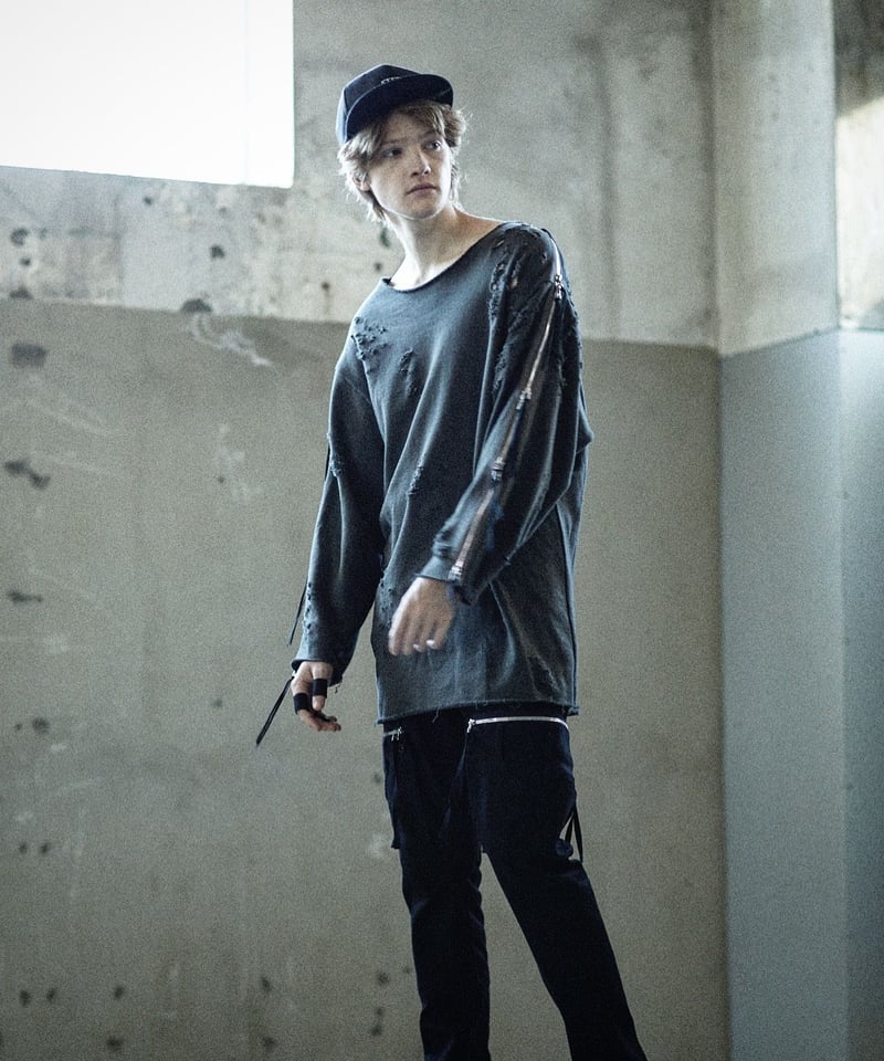 AUKENLIEV×RESURRECTION Side Zip Damage Sweat S AUKENLIEV×RESURRECTION Side Zip Damage Sweat S