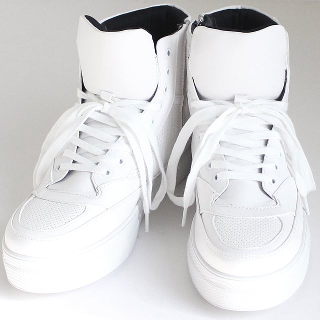 albino select】 バッシュ風フェイクレザーハイカットスニーカー albino select】 バッシュ風フェイクレザーハイカットスニーカー