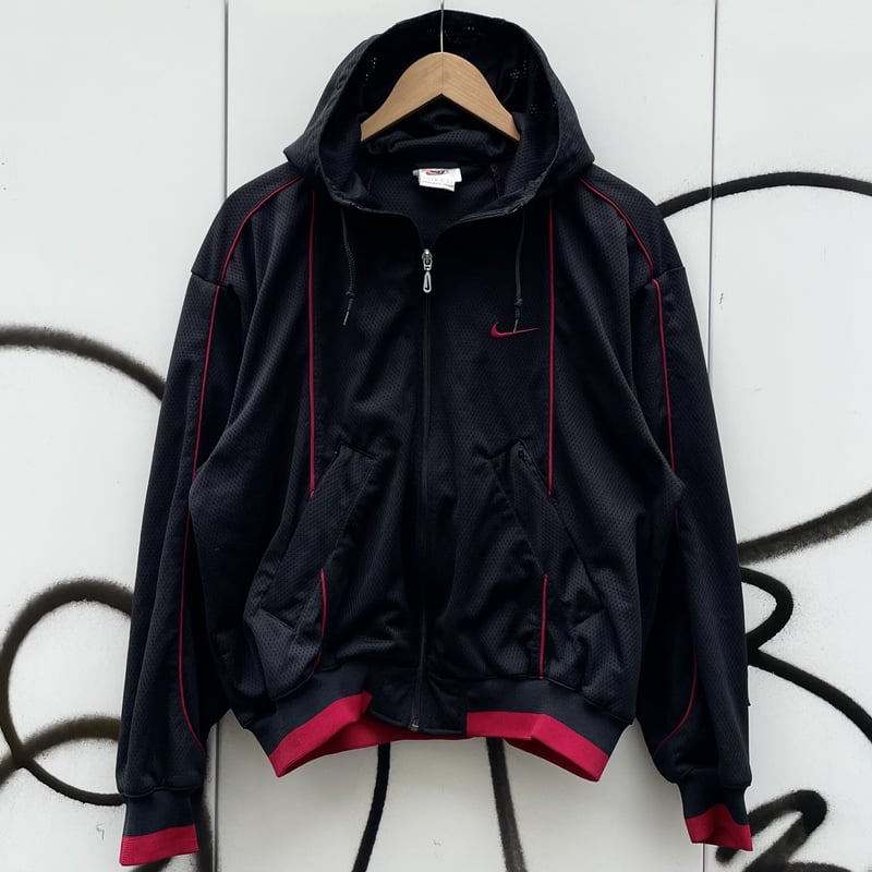 NIKE/ナイキ メッシュジャージフードジャケット 90年代 (USED NIKE/ナイキ メッシュジャージフードジャケット 90年代 (USED