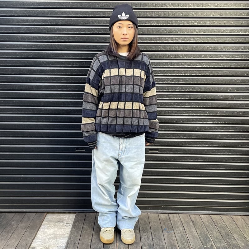 MODA CORRENTE/モーダ コレンテ ジャガードチェック柄セーター MODA CORRENTE/モーダ コレンテ ジャガードチェック柄セーター