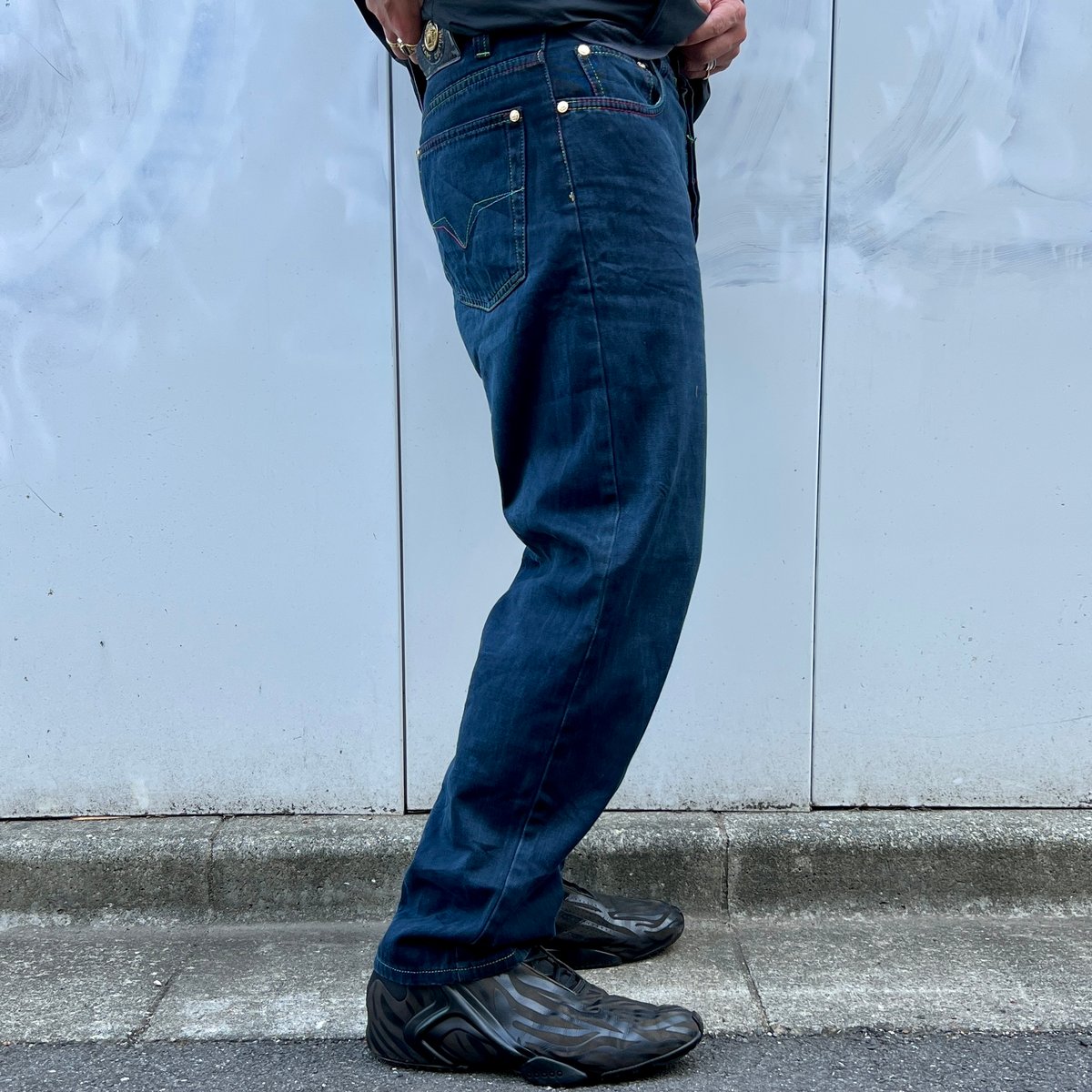 VERSACE/ベルサーチ ブラックジーンズ 90年代 Made in ITALY VERSACE/ベルサーチ ブラックジーンズ 90年代 Made in ITALY